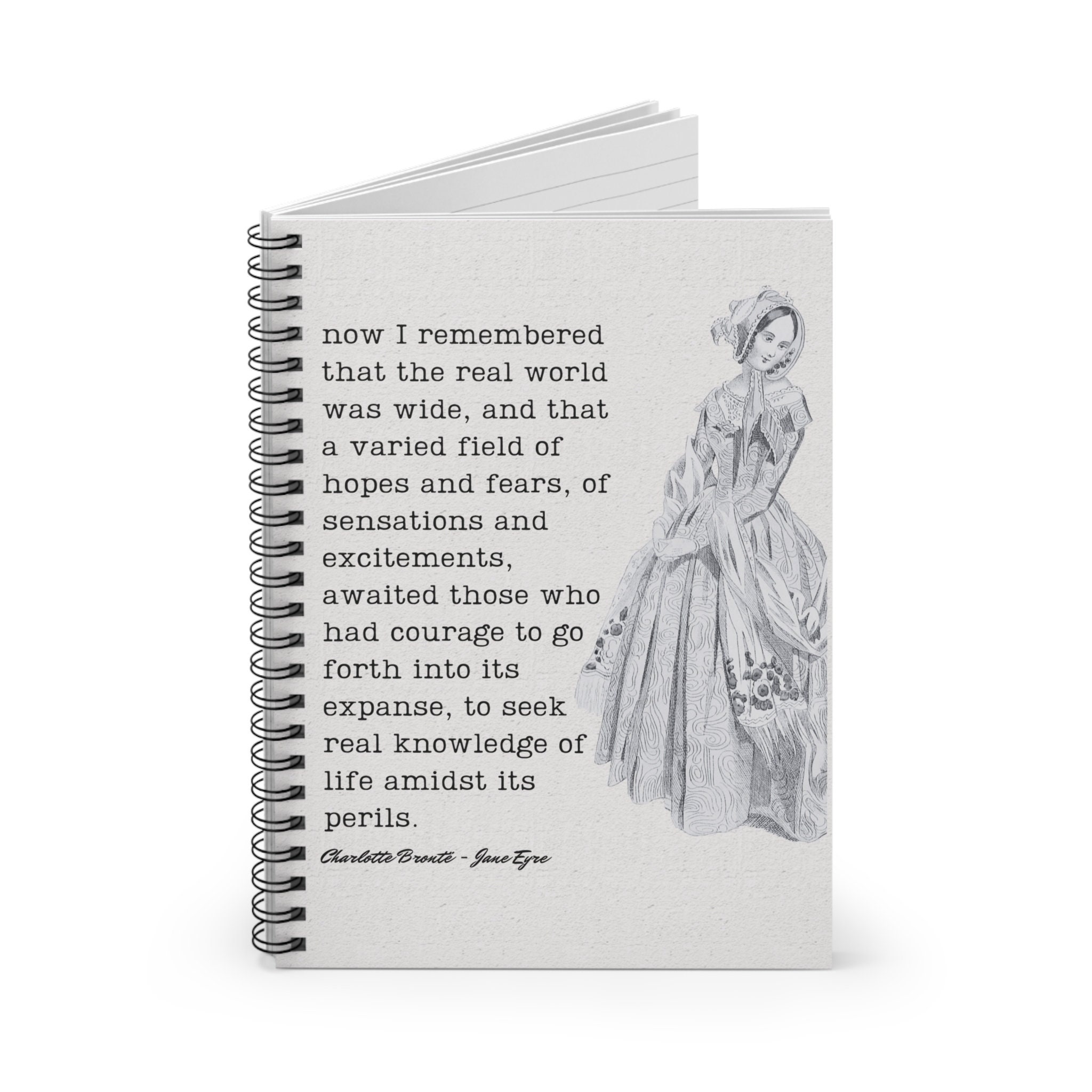 Jane Eyre Quote Notebook: Vintage Fashion Sketch, Literary Gift - Etsy