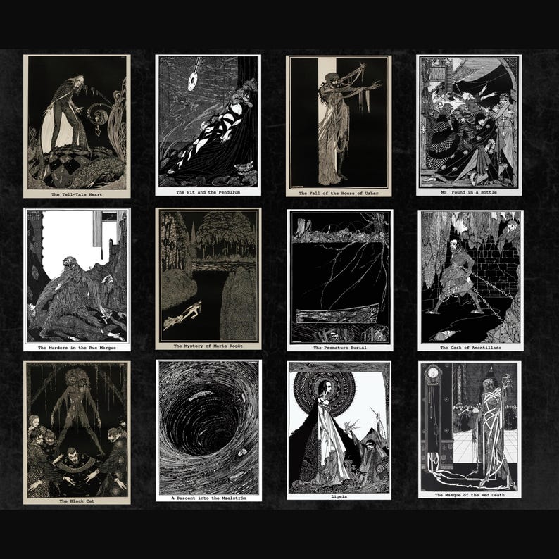 Edgar Allan Poe 2026 Wall Calendar, Vintage Illustrations by Harry ...