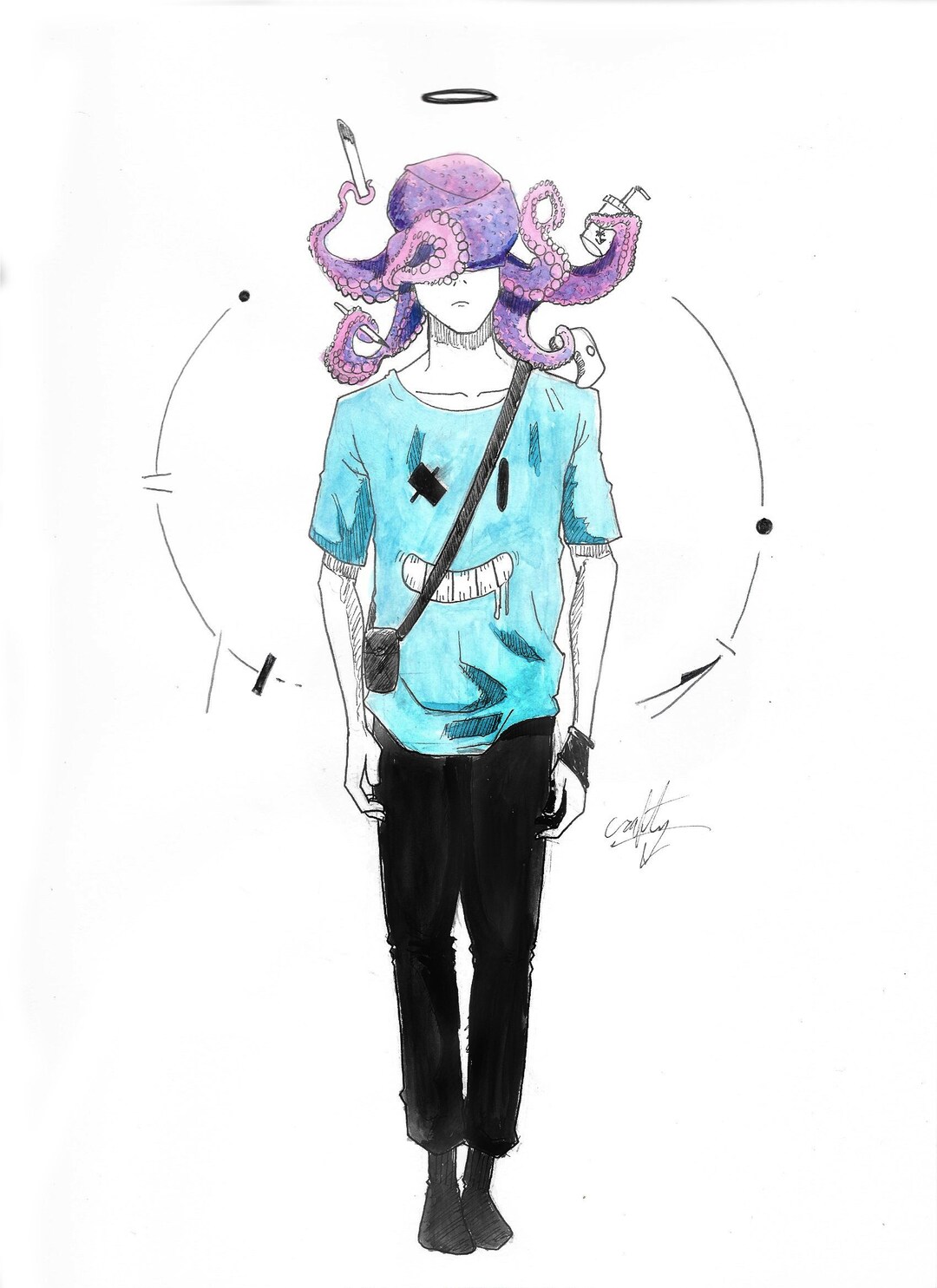 Octopus Head Abstract Art Print - Etsy