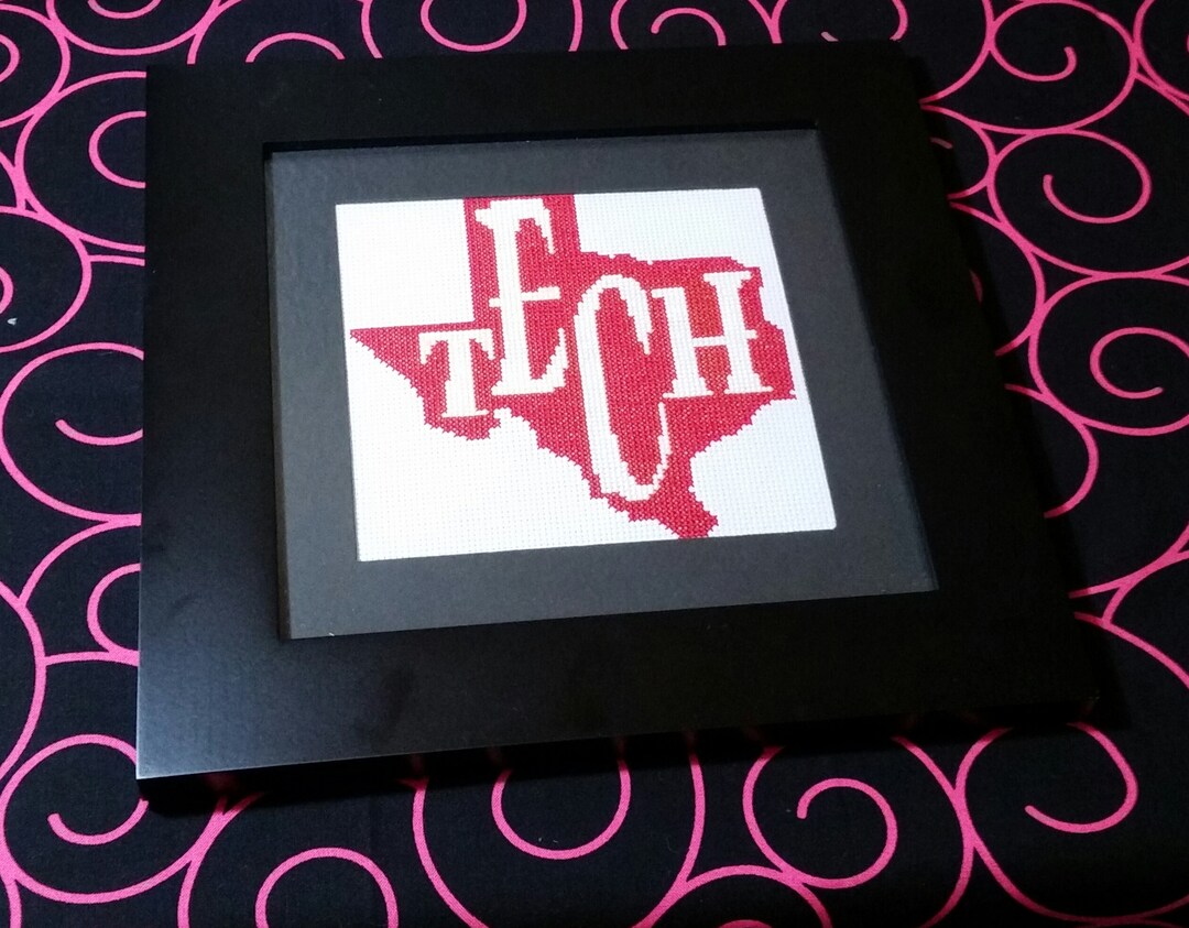 Texas Tech Cross-stitch - Etsy