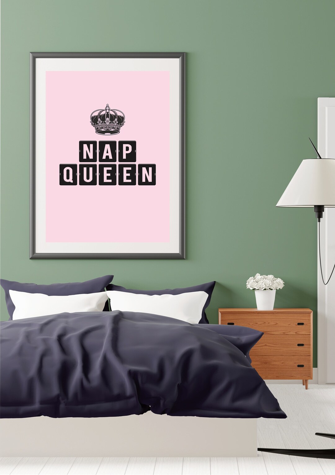 Nap Queen Lounge Poster Wall Art Quote A1 A2 A3 A4 Bedroom Wall Art ...