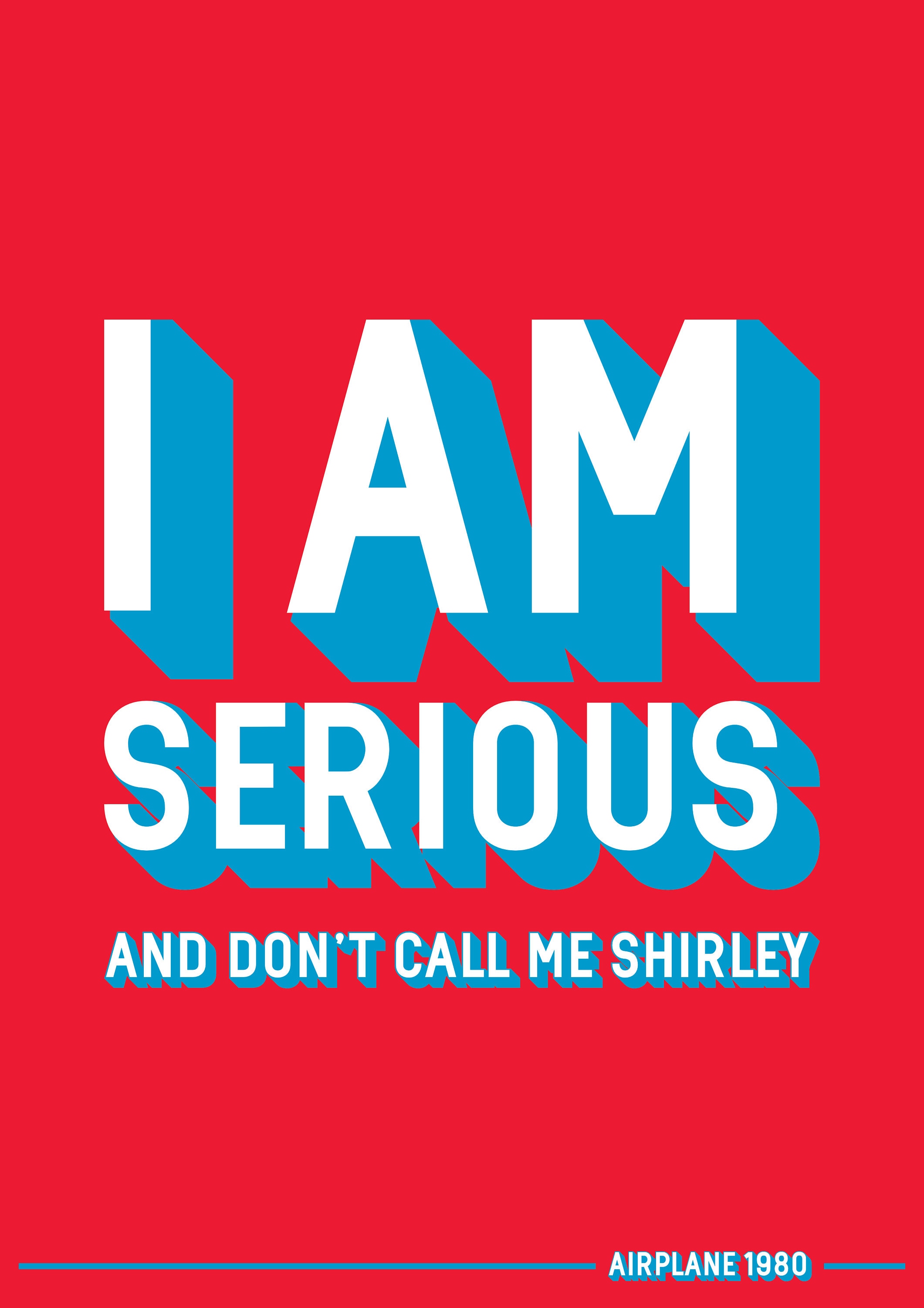 Airplane Don't Call Me Shirley Print Movie Poster A1 A2 A3 A4 Airplane ...