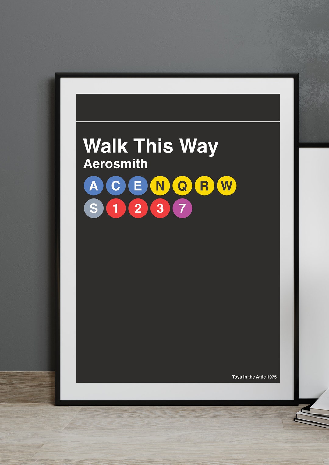 Aerosmith Walk This Way Poster Subway Poster Subway Print Music Poster ...