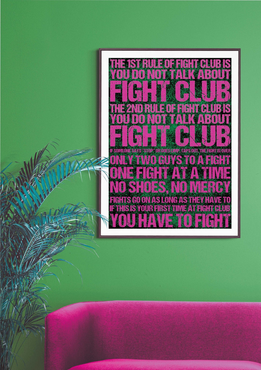 Fight Club Poster First Rule of Fight Club Movie Print A1 A2 A3 A4 ...
