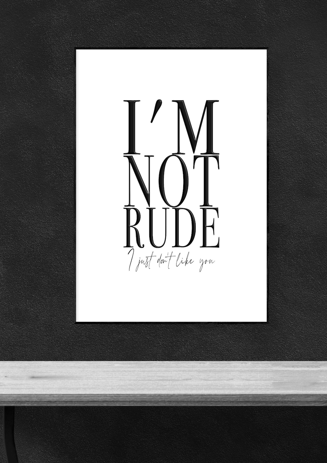 I'm Not Rude Lounge Poster Home Decor Prints A1 A2 A3 A4 Kitchen ...