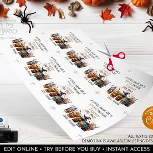 Editable Halloween Coffee Tags Boo Gift Tag Little Brew for a ...