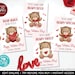 Editable Valentine's Day Cards Teddy Bear Valentines Card School Kids ...