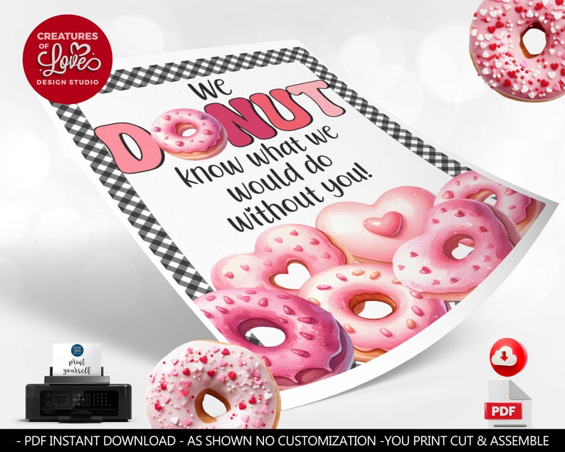 Teacher Appreciation Valentine's Day Donut Know Valentine's Day School ...