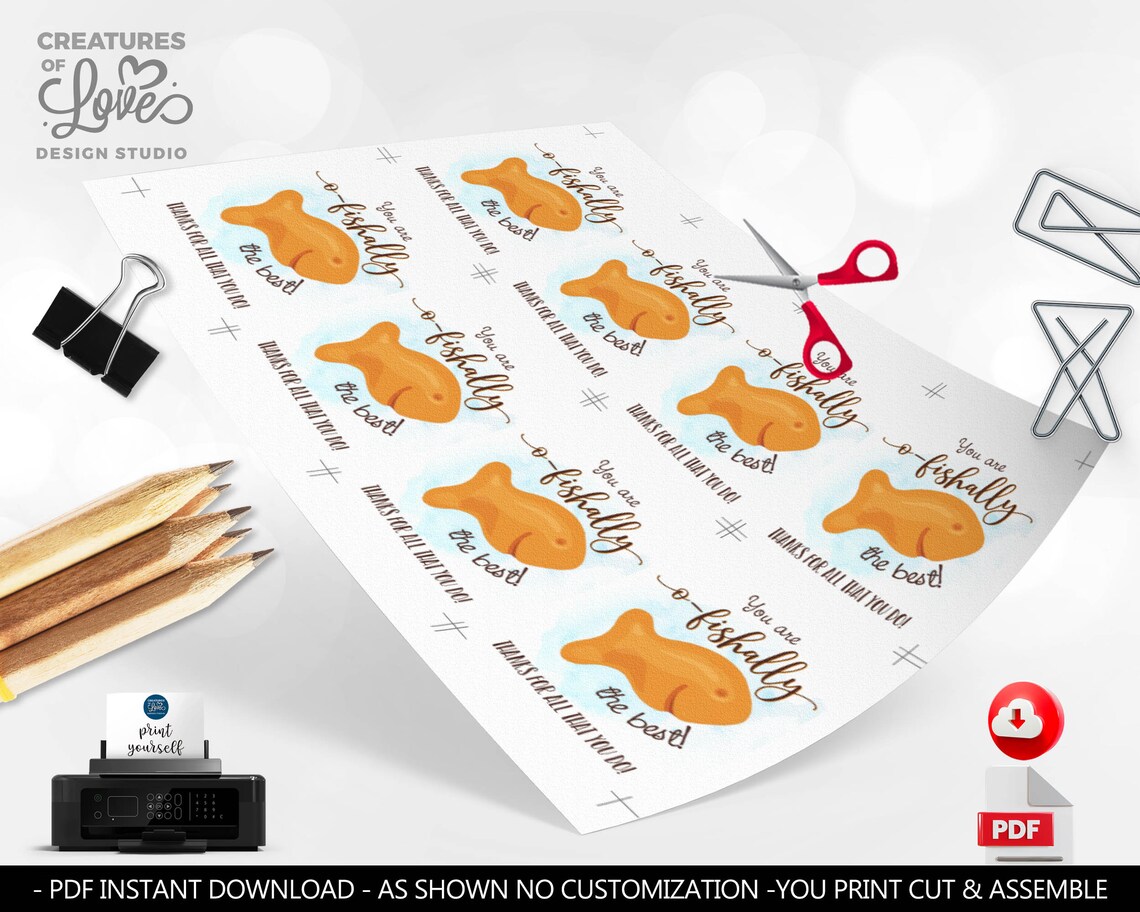 You Are O-fish-ally the Best Teacher Appreciation Gift Tag Employee ...