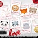 Cute Animals Valentine's Day Cards Woodland School Kids Teacher ...