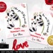 Editable Panda Valentine's Day Card Panda Bear Valentines Kids Cards ...