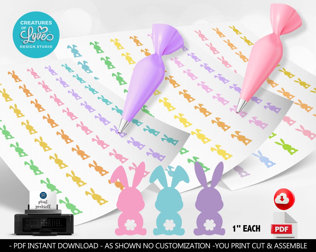 Easter Royal Icing Transfer Sheet Easter Bunny Cookie Decoration ...