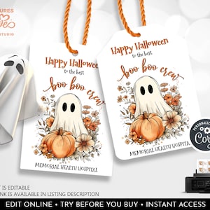 EDITABLE Halloween Gift Tags Halloween Teacher Tag Halloween ...