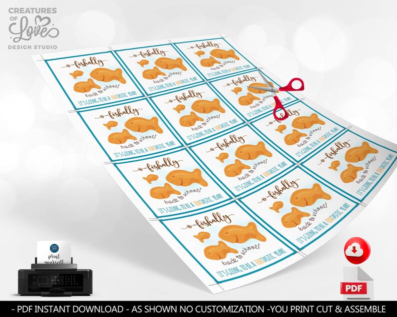 O-fish-ally Back to School Gift Tag First Day of School Fish Tags ...