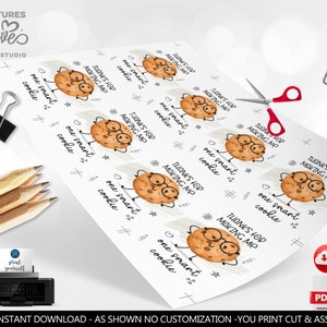 Teacher Appreciation Gift Tags Thank You for Making Me a Smart Cookie ...