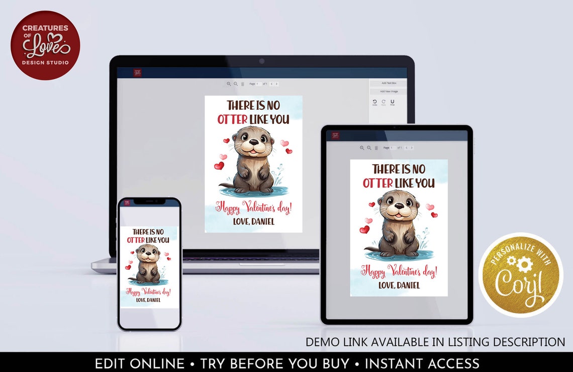 No Otter Like You Valentine's Day Cards Cute Otter Valentines Day ...