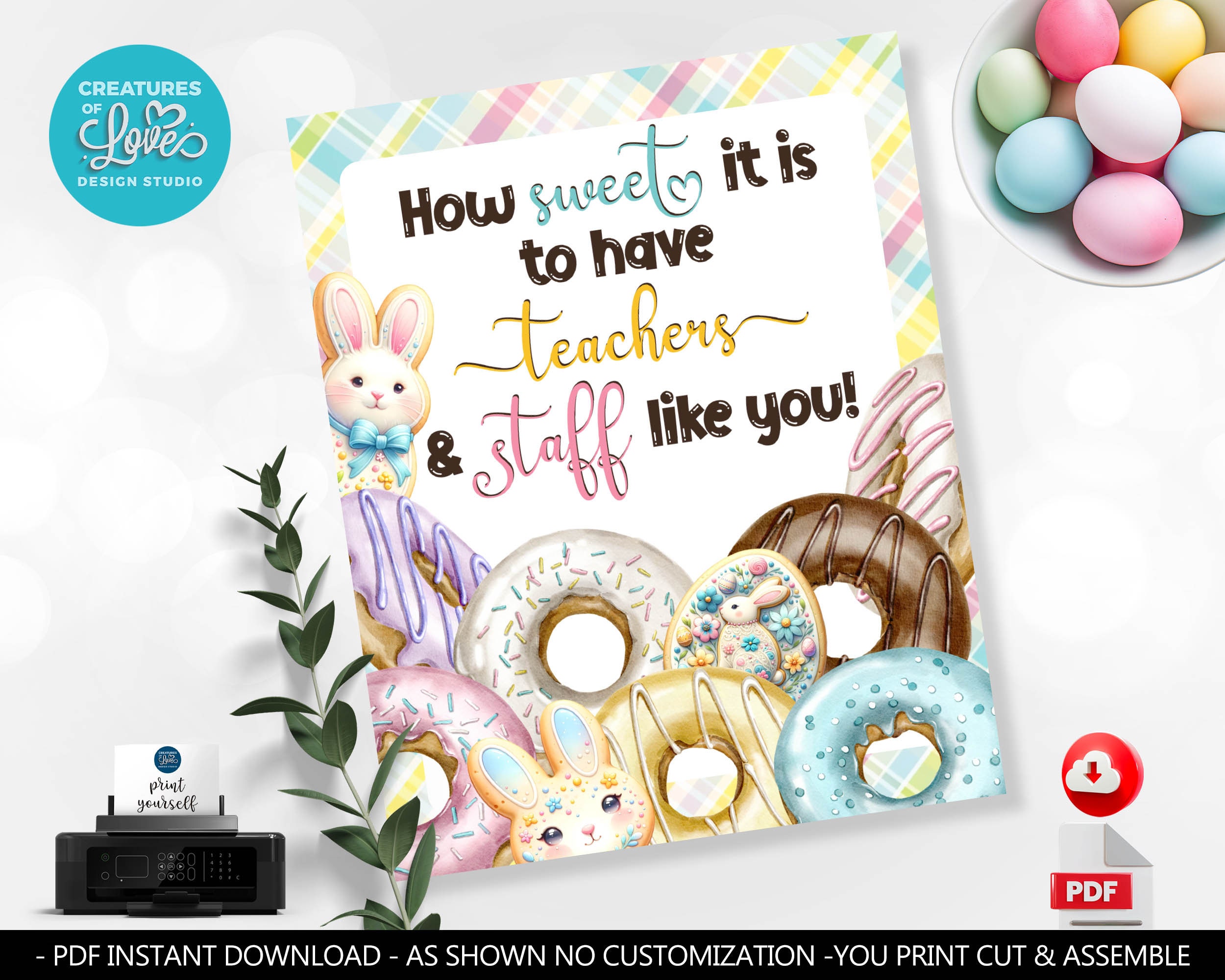 Teacher Appreciation Sign Sweet Staff Like You Easter Sign Spring ...