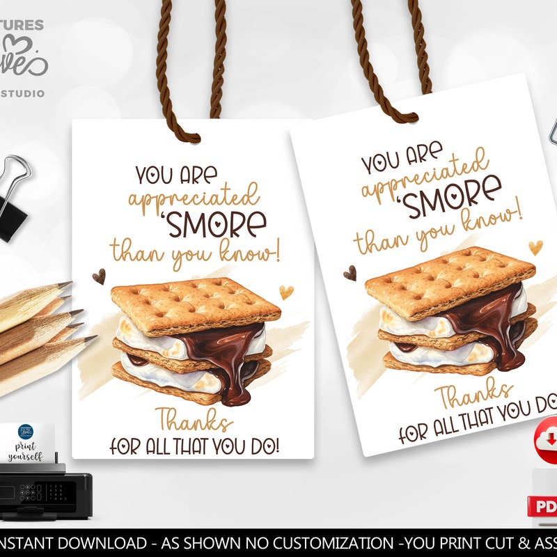 Smores Tag - Etsy