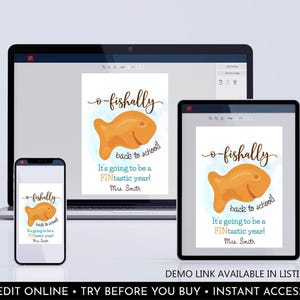 Editable O-fish-ally Back to School Gift Tag: Printable Teacher ...