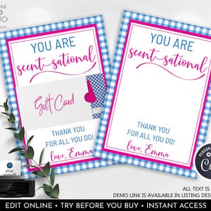 Teacher Appreciation Gift Card Holder You Are Scentsational Thank You ...