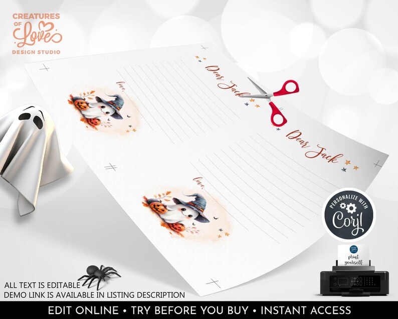 Editable Ghost Time Capsule Template Halloween Time Capsule Little Boo ...