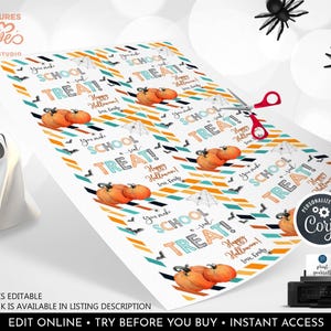 You Make School a Real Treat Halloween Gift Tag Trick or Treat Favor ...