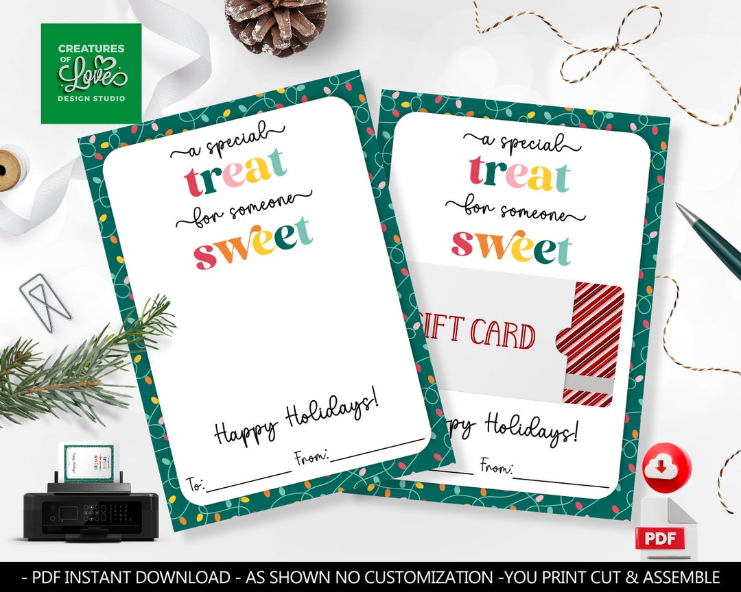 Christmas Gift Card Holder Special Treat for Someone Sweet Teacher ...