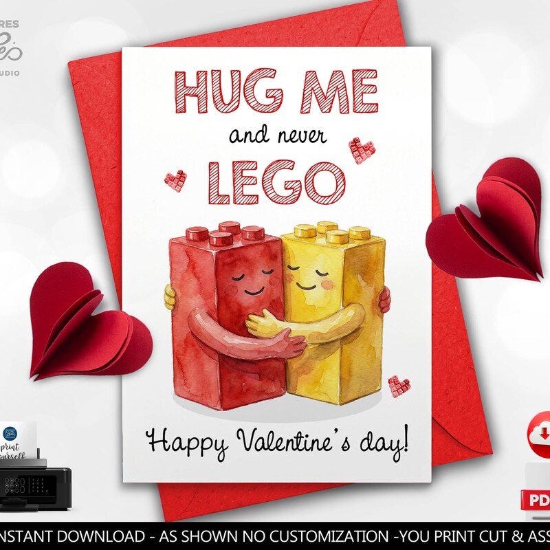 Lego® Valentines Cards - Etsy