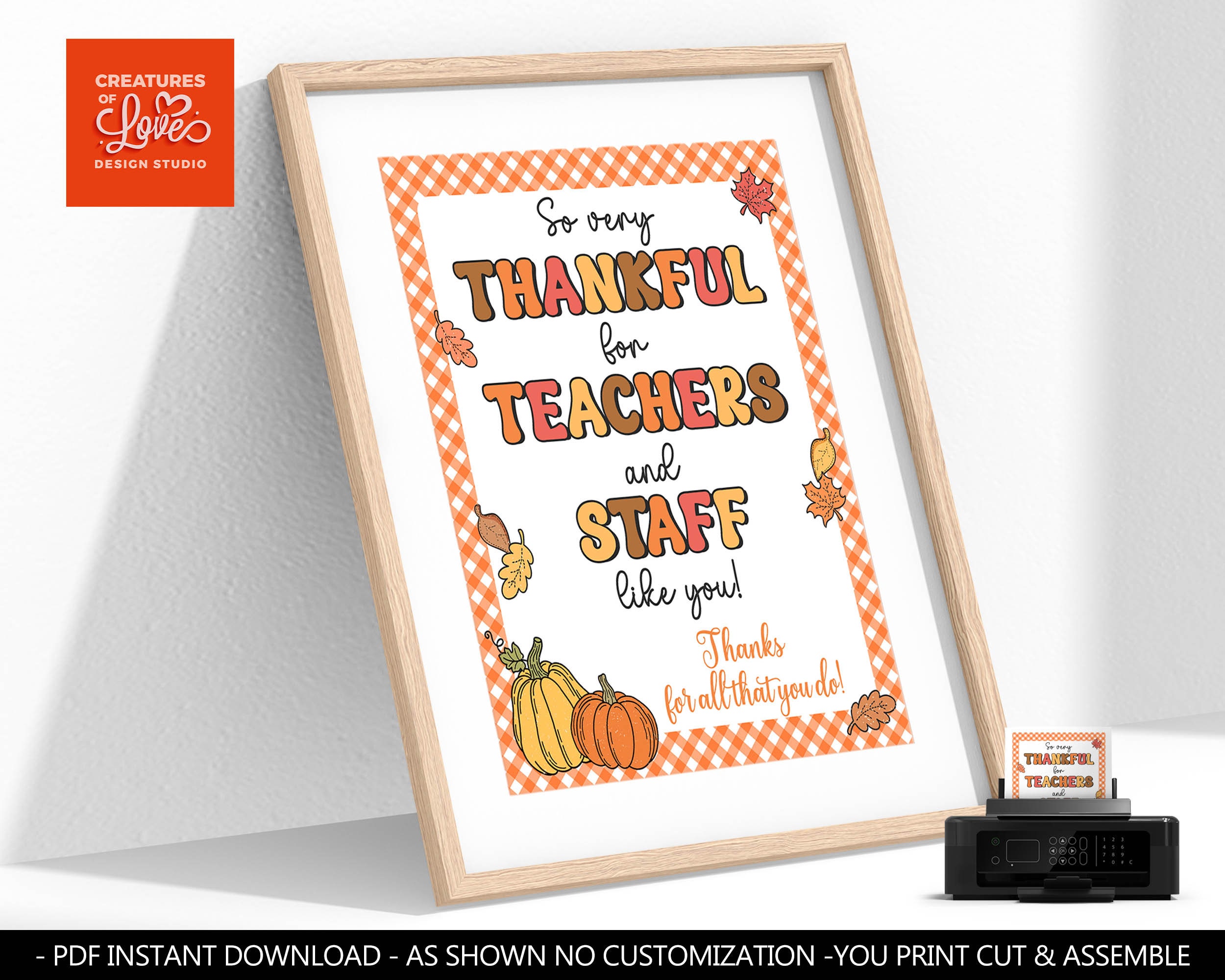 Thanksgiving Teacher Appreciation Sign so Very Thankful for Teachers ...