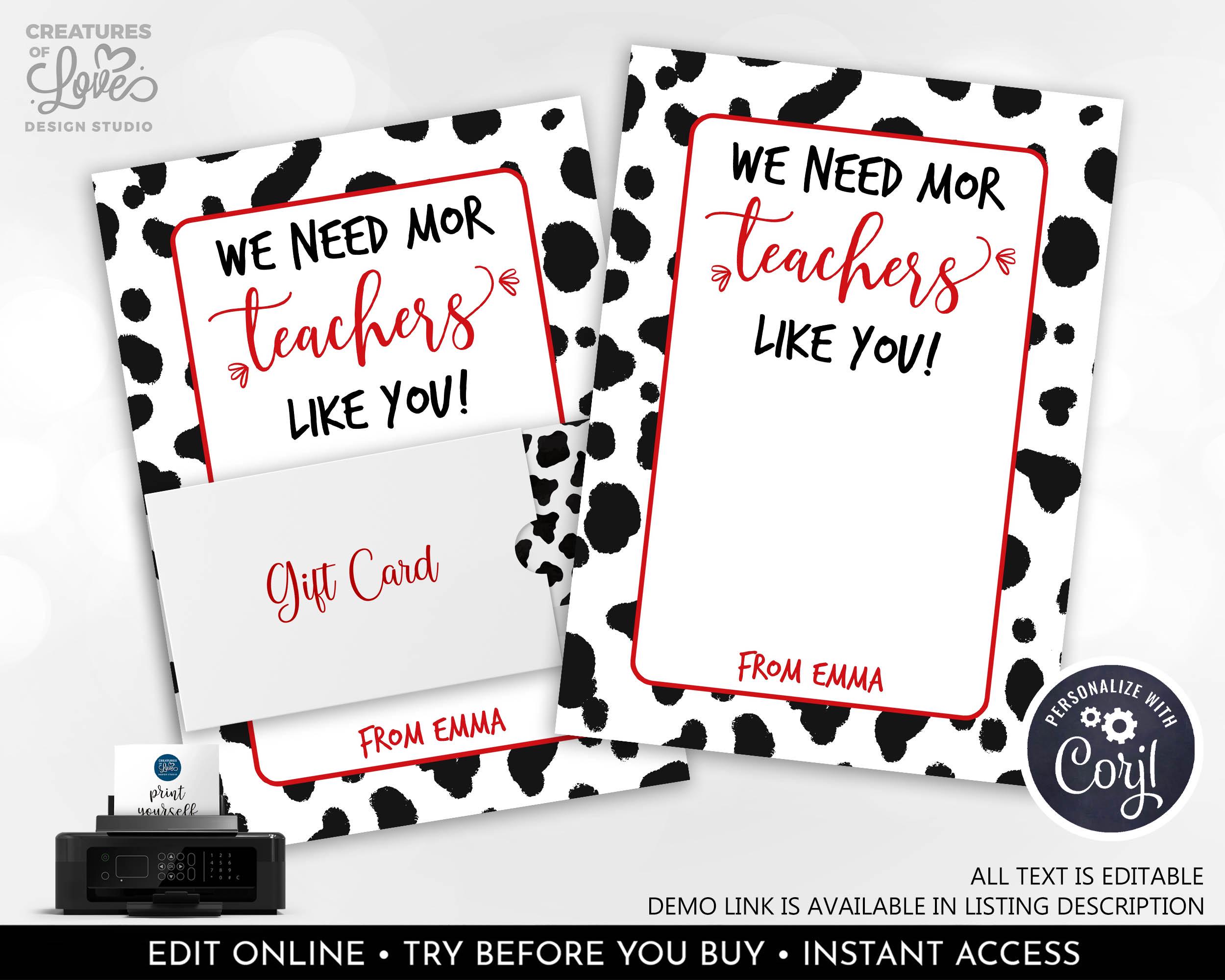 Teacher Appreciation Gift Card Holders Chick Card Holder Thank You ...