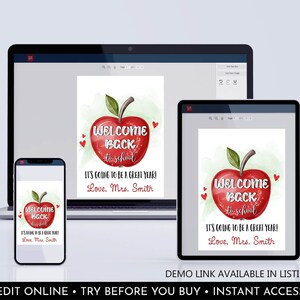 EDITABLE Back to School Gift Tags Classroom Great Year Apple Tag ...