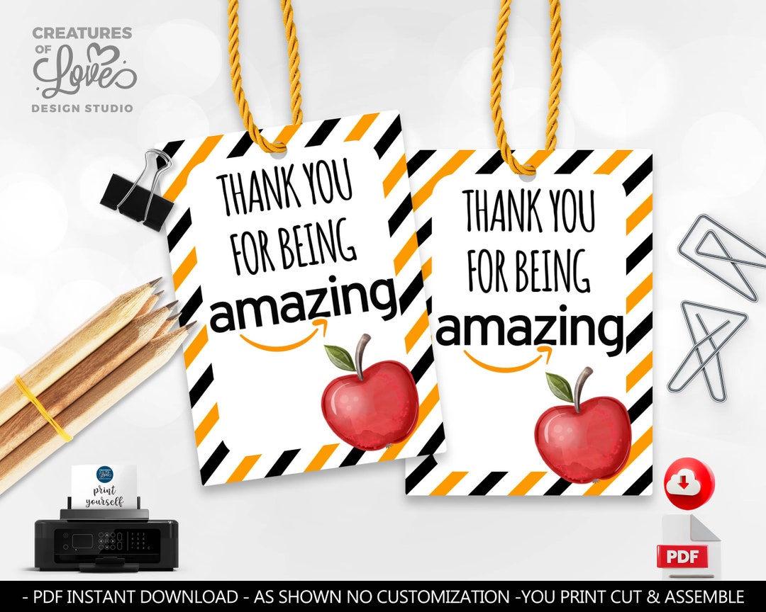 Amazing Gift Tag Teacher Appreciation Gift Tag Employee Staff Boss ...