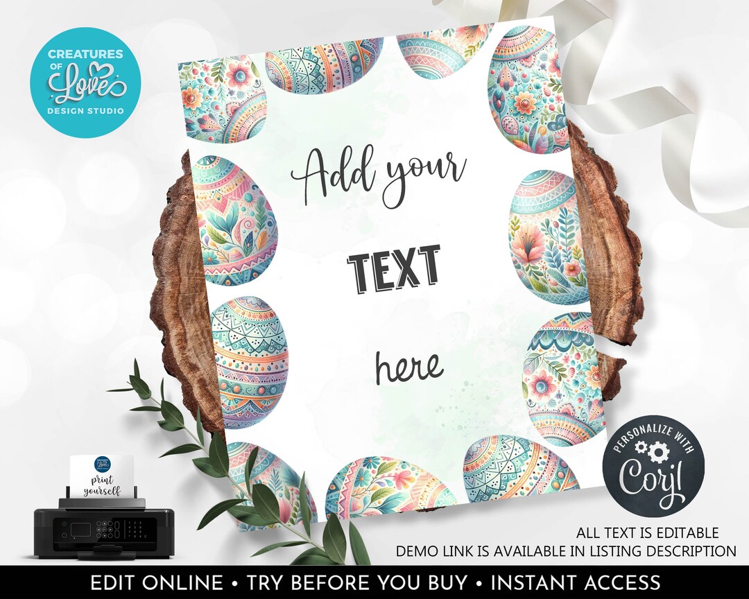 Editable Easter Sign Easter Dessert Treats Table Sign Teachers ...