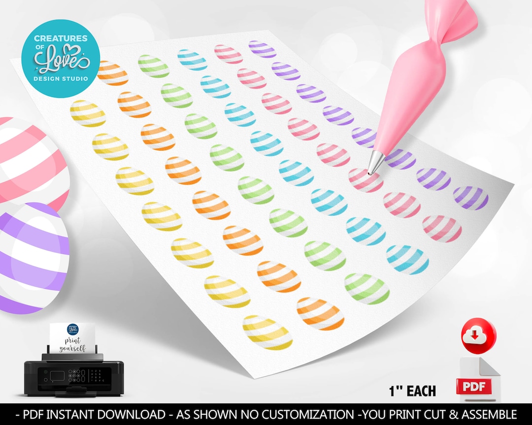 Easter Royal Icing Transfer Sheet Easter Bunny Cookie Decoration ...