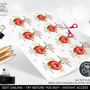 EDITABLE Donut Know What We'd Do Gift Tag Donut Teacher Appreciation ...