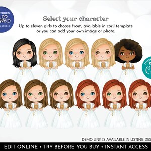 First Communion Centerpieces Editable Girl First Holy Communion Cake ...