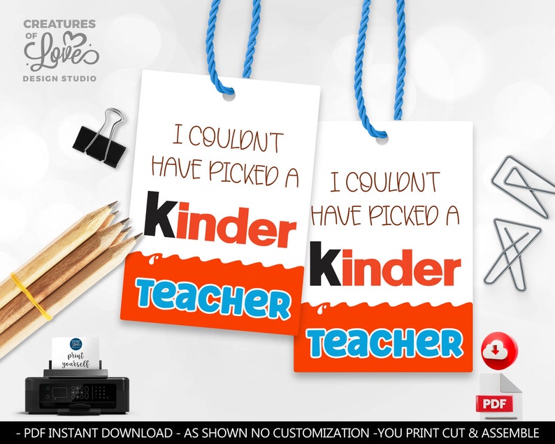 Teacher Appreciation Gift Tag Kind Teacher Gift Tag Employee Staff Boss ...