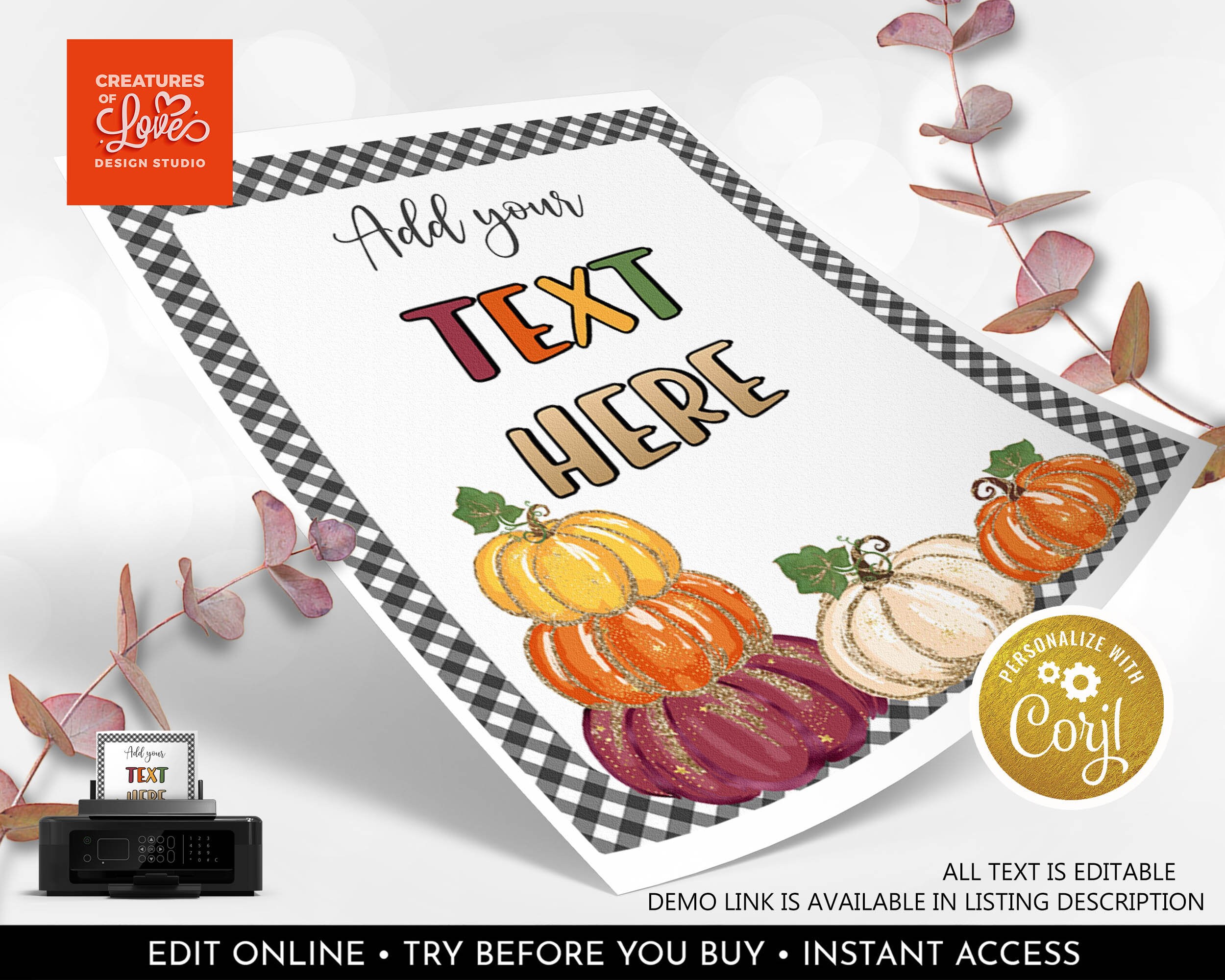 Editable Thanksgiving Sign Pumpkin Sign Thankful Teachers Staff School ...