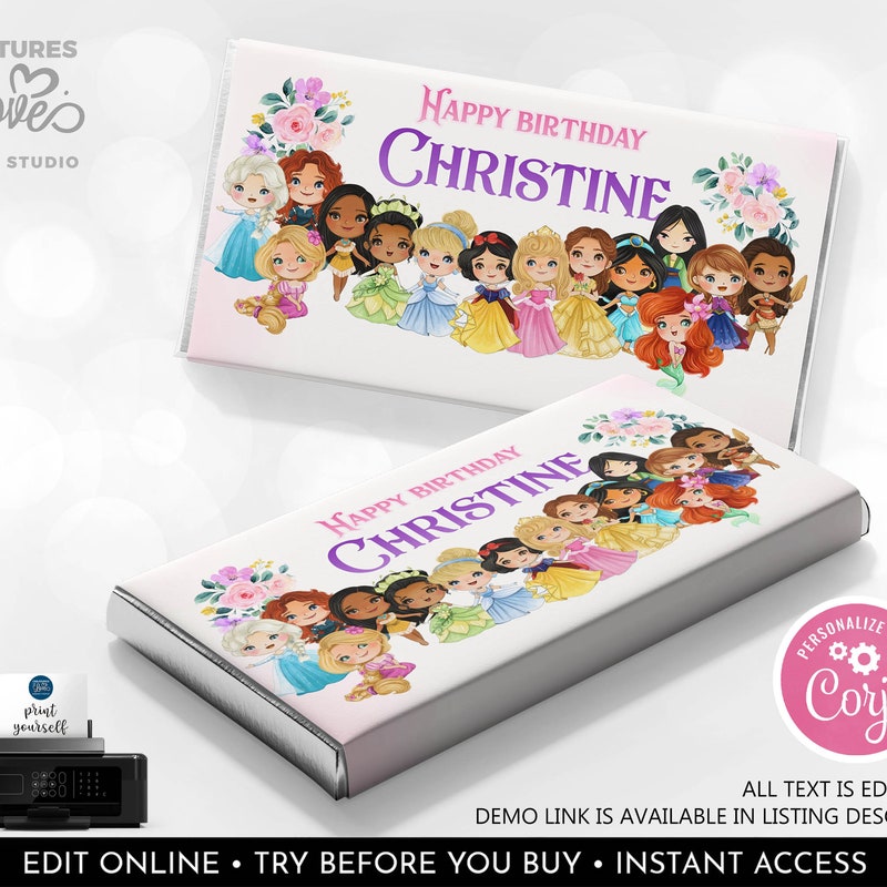 Princess Candy Bar - Etsy