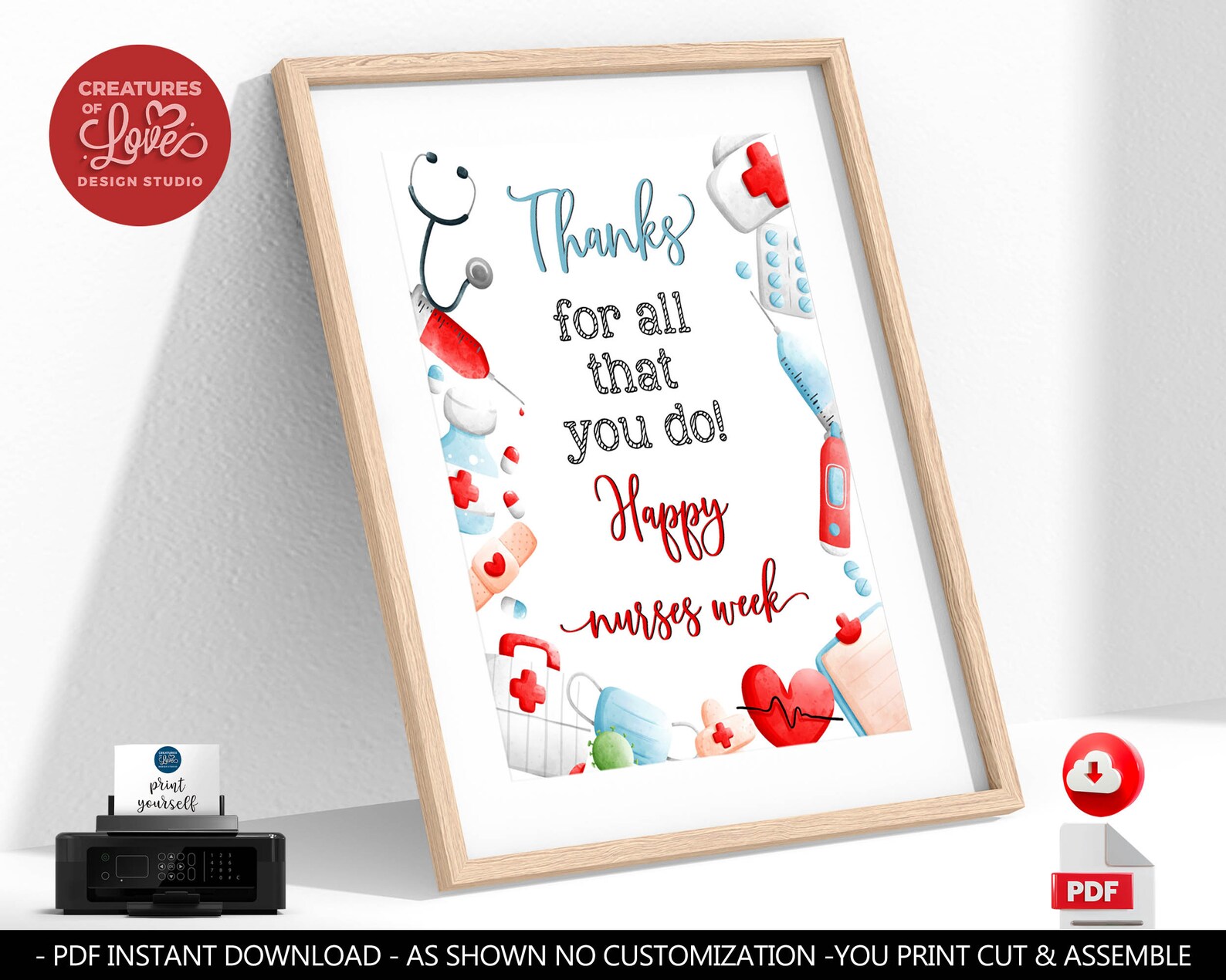Nurse Appreciation Sign Nurses and Healthcare Staff Thanks for All That ...