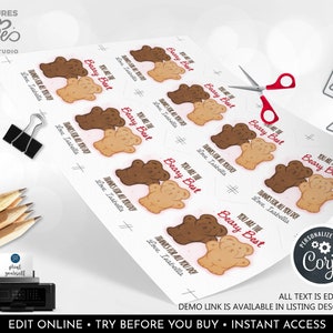 EDITABLE Teacher Appreciation Gift Tag Teddy Bear Grahams Tag Student ...