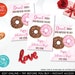 Printable Donuts Valentine Cards Donuts Valentine Tag Valentine's Day ...