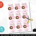 Printable Donuts Valentine Cards Donuts Valentine Tag Valentine's Day ...
