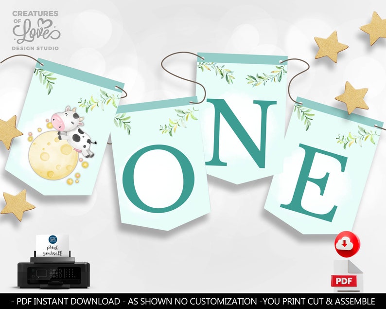 Nursery Rhymes One Birthday Banner Mother Goose High Chair Pennant ...