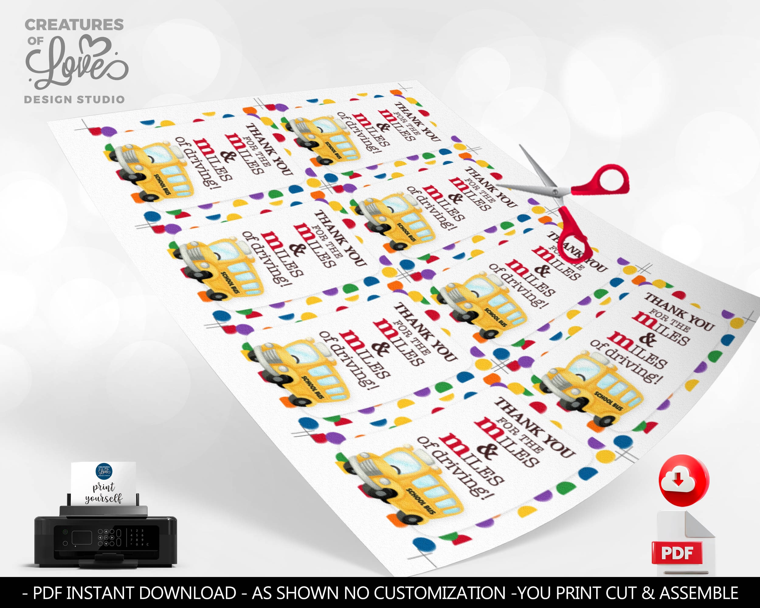 Thank You for the Miles & Miles Gift Tag Bus Driver Appreciation Gift ...