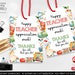 Teacher Appreciation Tags Thank You Teacher Gift Tag School Student ...