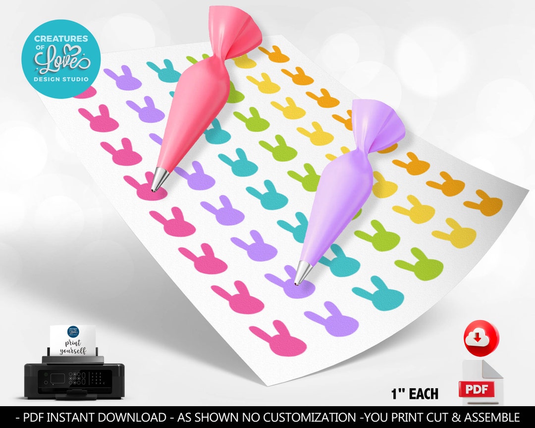 Easter Royal Icing Transfer Sheet Easter Bunny Cookie Decoration ...