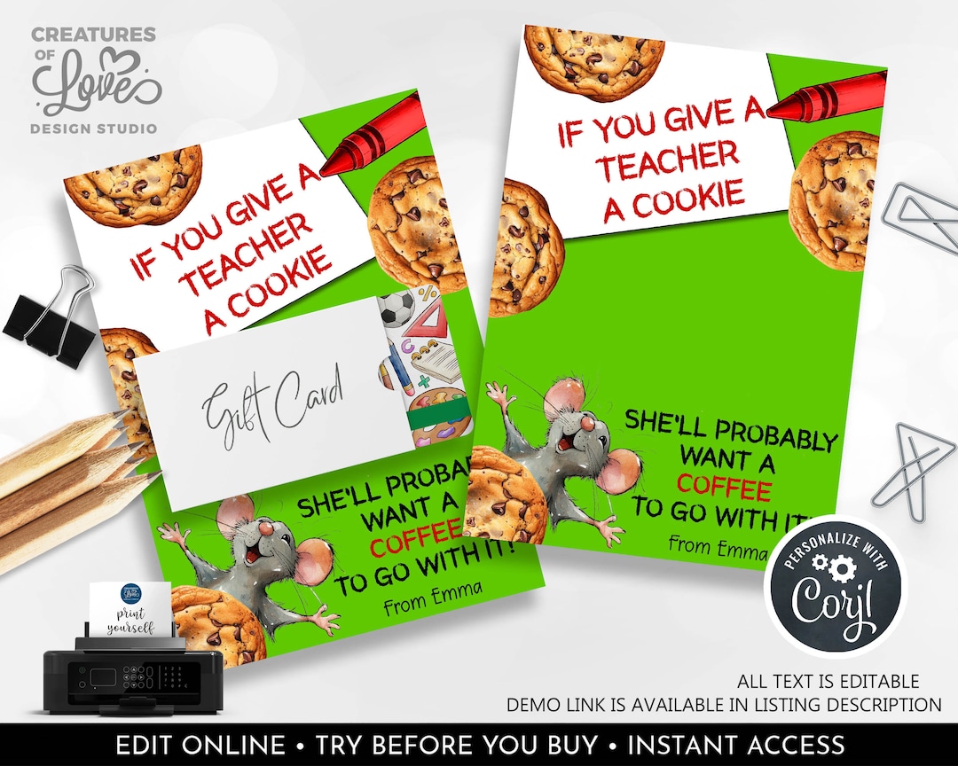Editable Teacher Appreciation Gift Card Holder Thank You School Staff ...