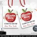EDITABLE Back to School Gift Tags Classroom Great Year Apple Tag ...