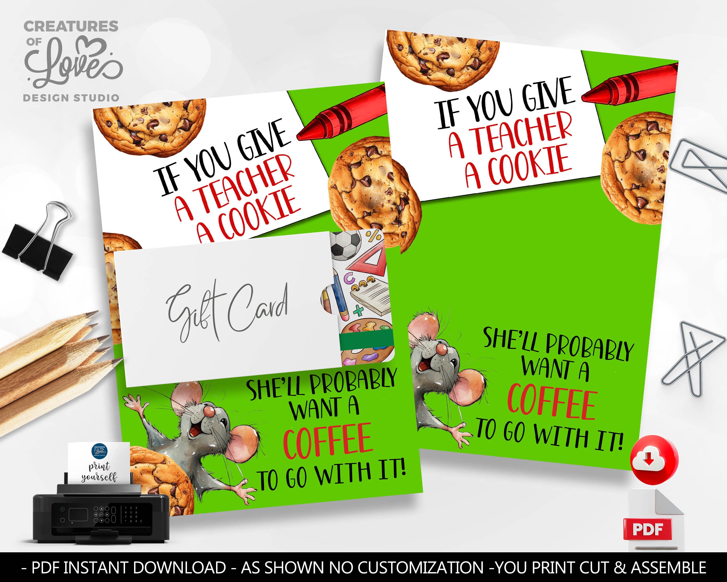 Teacher Appreciation Gift Card Holder Thank You School Staff Coworker ...